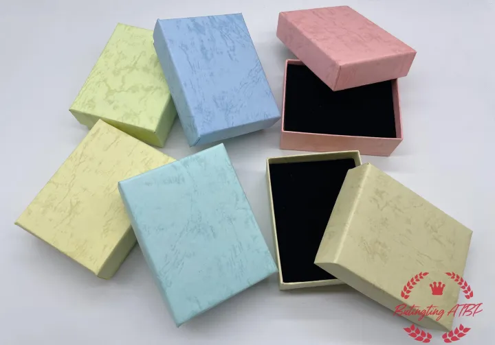 7x9cm cloud pattern jewelry box gift box black foam pad | Lazada PH