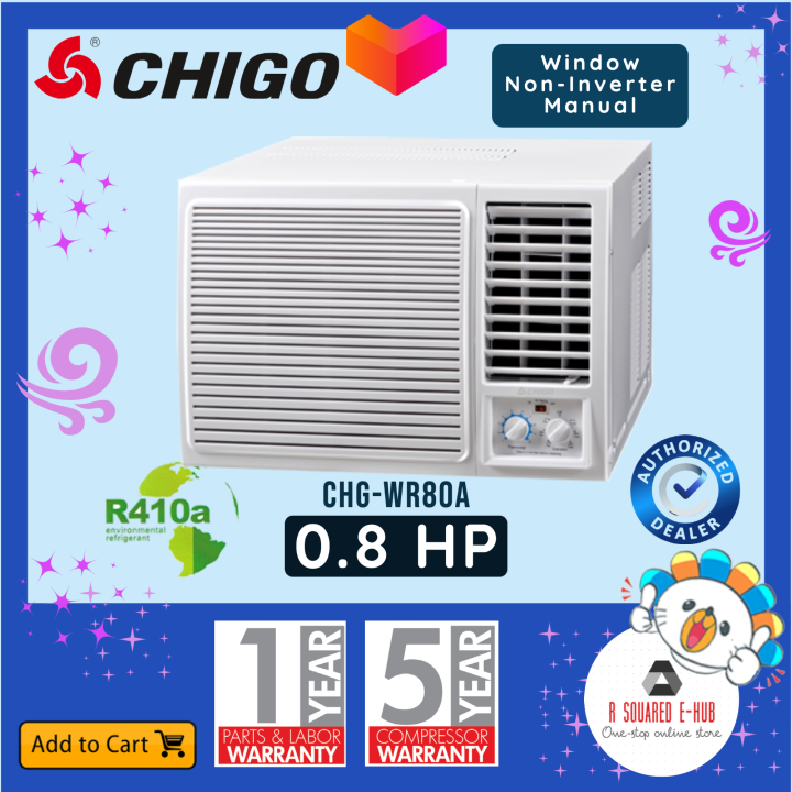Chigo Window Type Manual Non-Inverter 0.8HP Aircon (CHG-WM80A) | Lazada PH