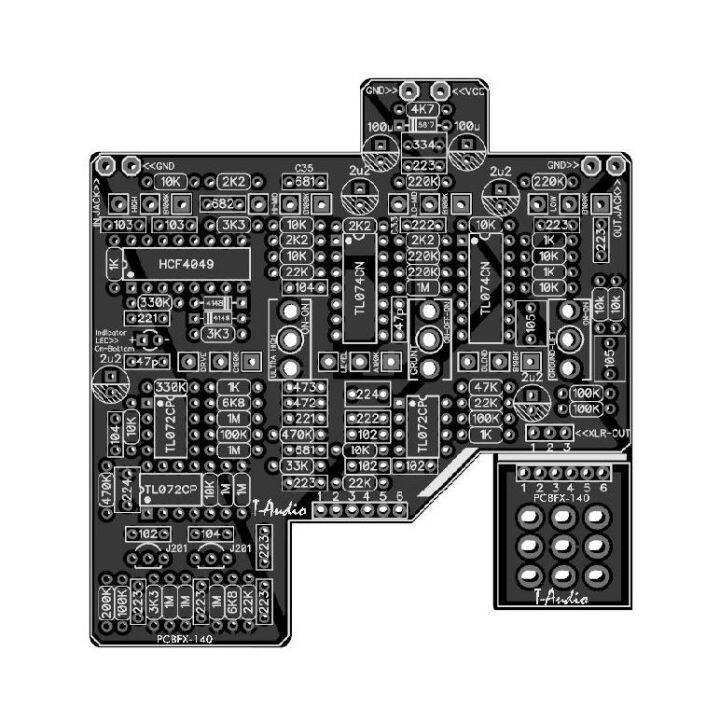 T-audio PCBFX-140 Based On Darkglass B7K Bass Preamp Pedal Effect DIY ...