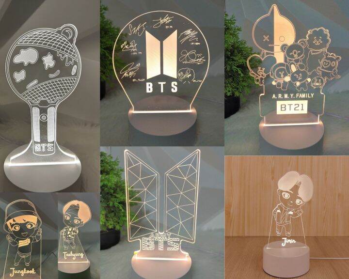 Single Light BTS LED LAMP KPOP Merchandise Shop 3D Night Light BTS ...