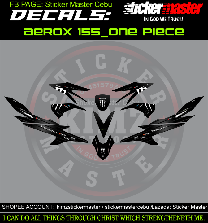 AEROX 155 FULL DECALS MONSTER CONCEPT | Lazada PH
