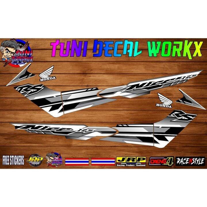 Nice 125/Rs 125 Decal Custom Color WHITE (Thai Design) w/ freebies ...