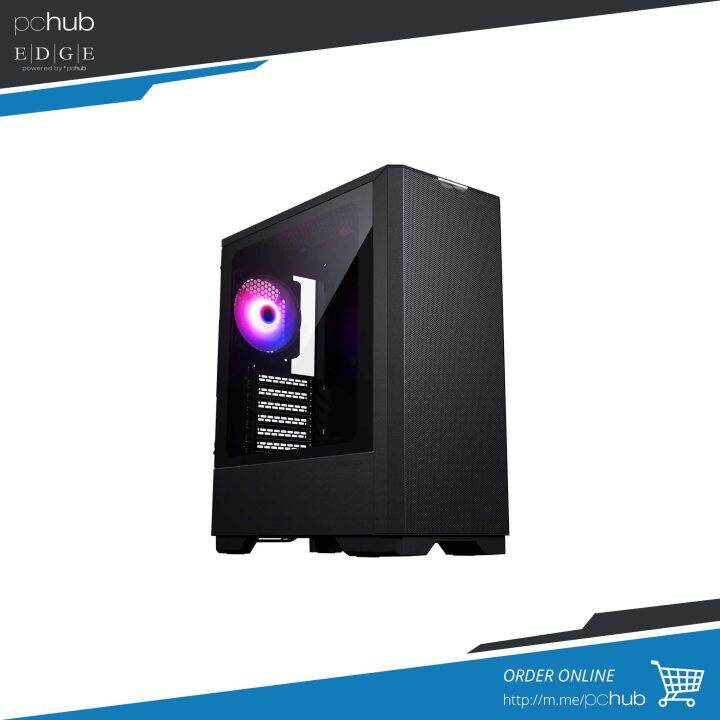 Phanteks Eclipse G300A Mesh TG, black, ATX, 1x120mm, USB3 1C 1A, pn: PH ...