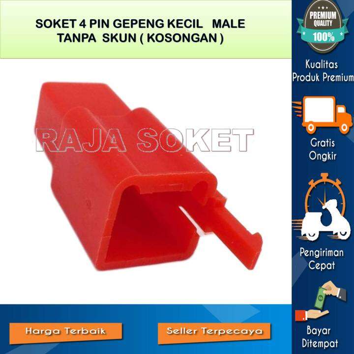 ( isi 10 pcs ) SOKET SOCKET CONNECTOR KONEKTOR MOTOR KABEL 4 PIN KECIL ...