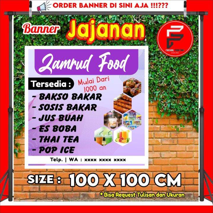 Spanduk Warung Jajanan Banner Warung Makanan Spanduk Makanan Spanduk Kustom Spanduk