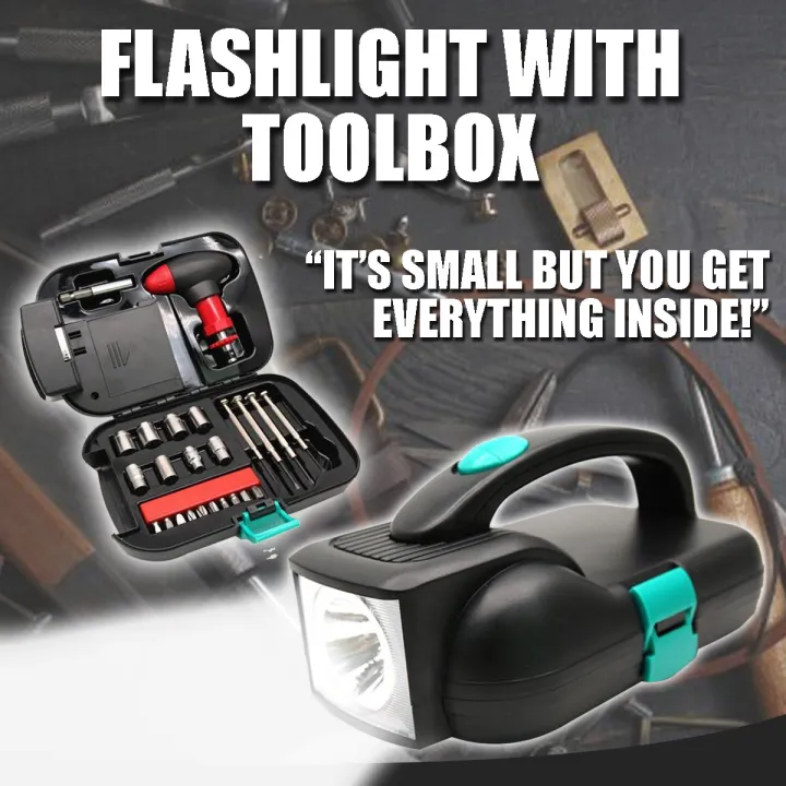 24pcs Portable Tool Set Box with Flash Light , Screwdrivers , T Type ...