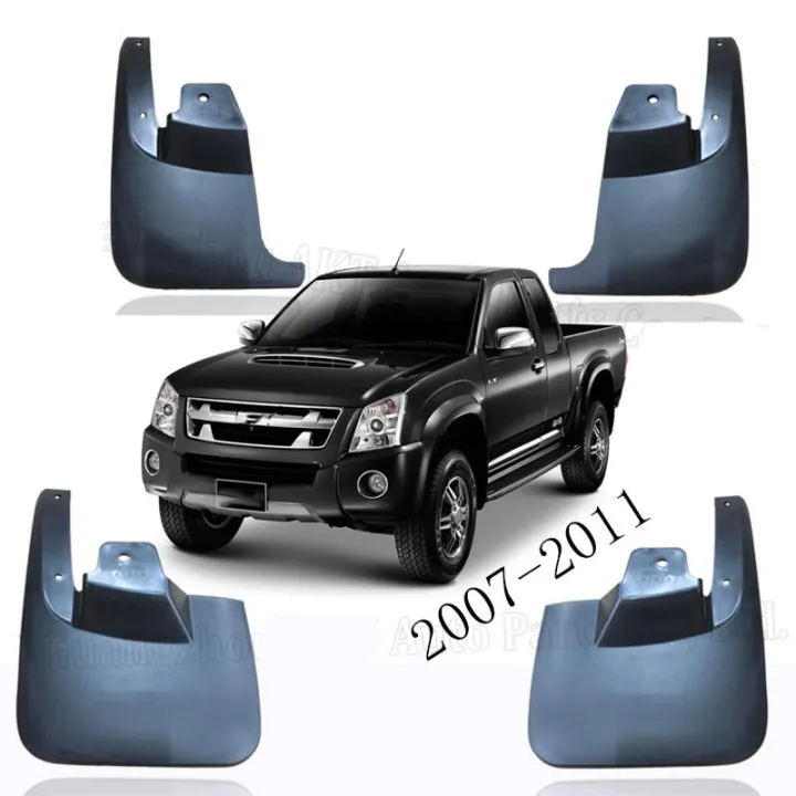 Set Molded Front Rear Car Mud Flap For Isuzu D-max 2007-2011 4wd 4x4 ...