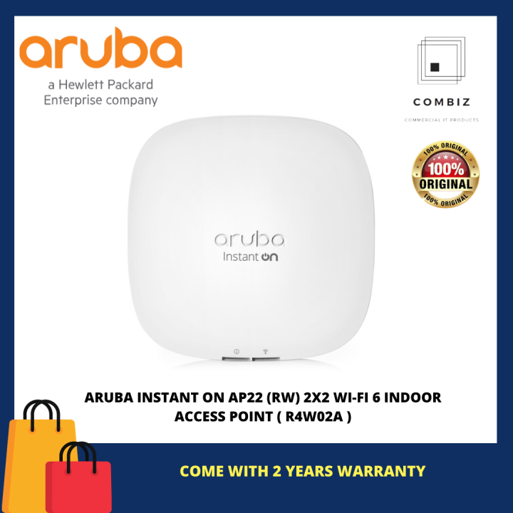 Aruba Instant On AP22 (RW) 2x2 Wi-Fi 6 Indoor Access Point (R4W02A) READY STOCK | Lazada