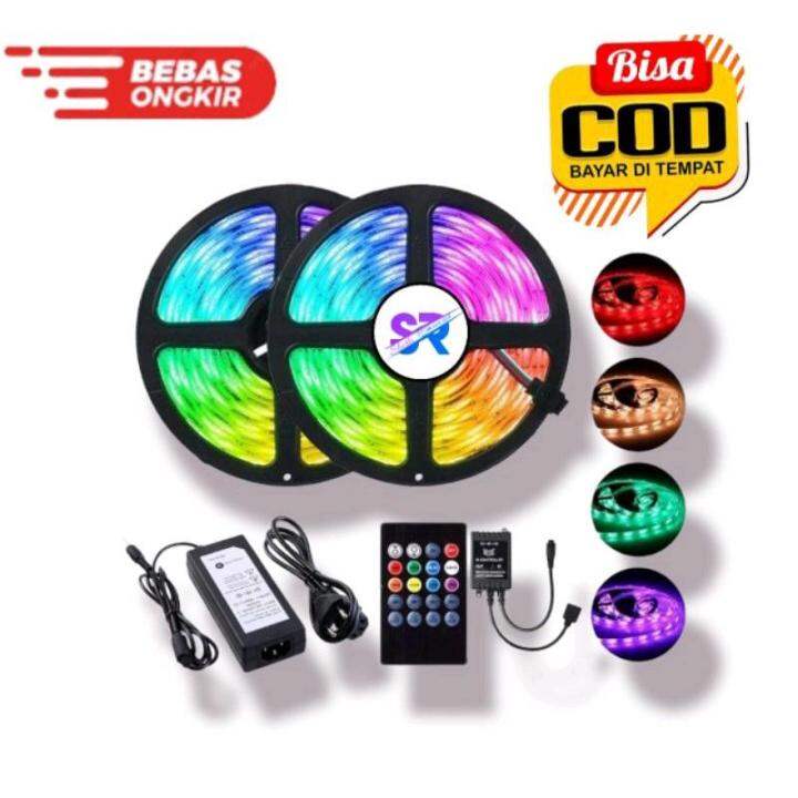 Paket Lampu SENSOR MUSIC Led strip RGB 3528 5050 IP44 Sensor Suara ...