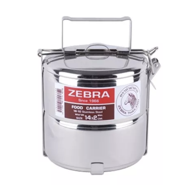 Zebra SUS304 S/Steel 14x2 ( 2 tier 14cm) Food Carrier , mangkuk tingkat ...