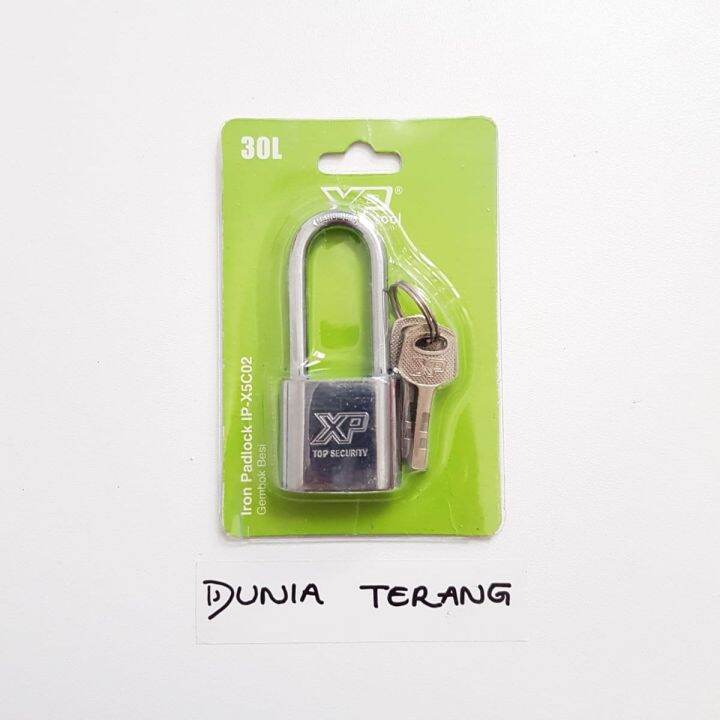 Gembok Putih XP TOOL 30mm LEHER PANJANG 30L - Kunci Gt Gembok Pagar Krom- Kunci Gantung Pth ...