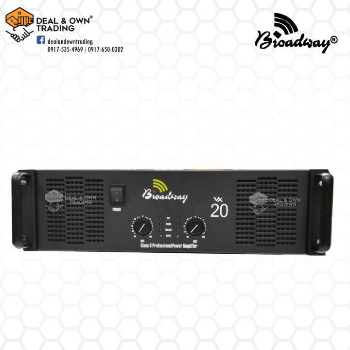 Broadway VX-20 1450Wx2 8 Ohms Class H Power Amplifier | Lazada PH