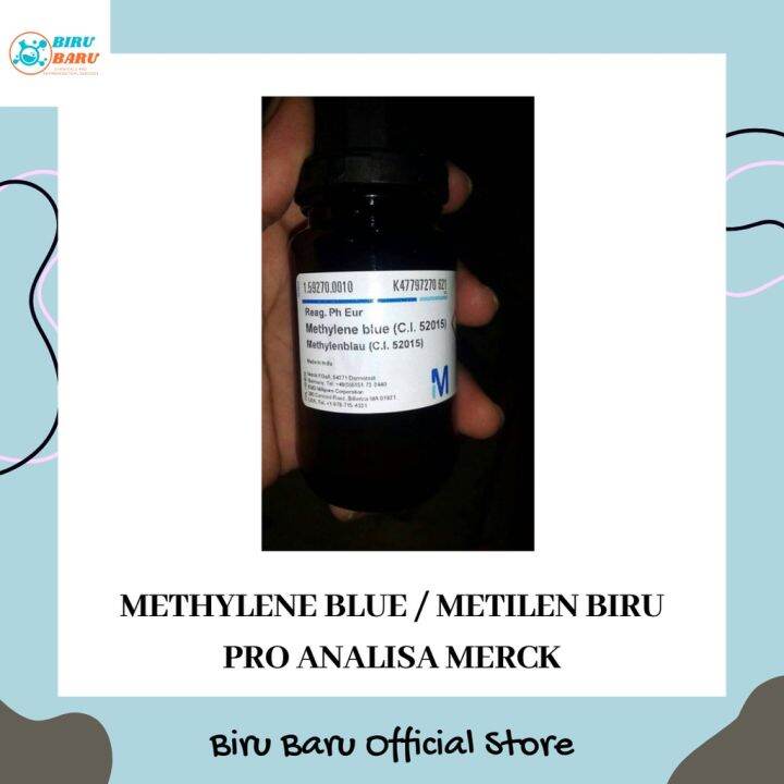 METILEN BIRU / METHYLENE BLUE ( C16H18ClN3S ) PRO ANALISA 5 GRAM MERCK ...