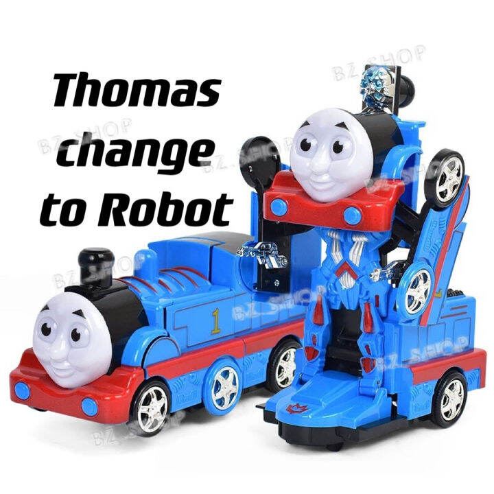 【READY STOCK】 ♦CUTE THOMAS TRAIN BATTERY OPERATED TRANSFORM INTO ROBOT ...