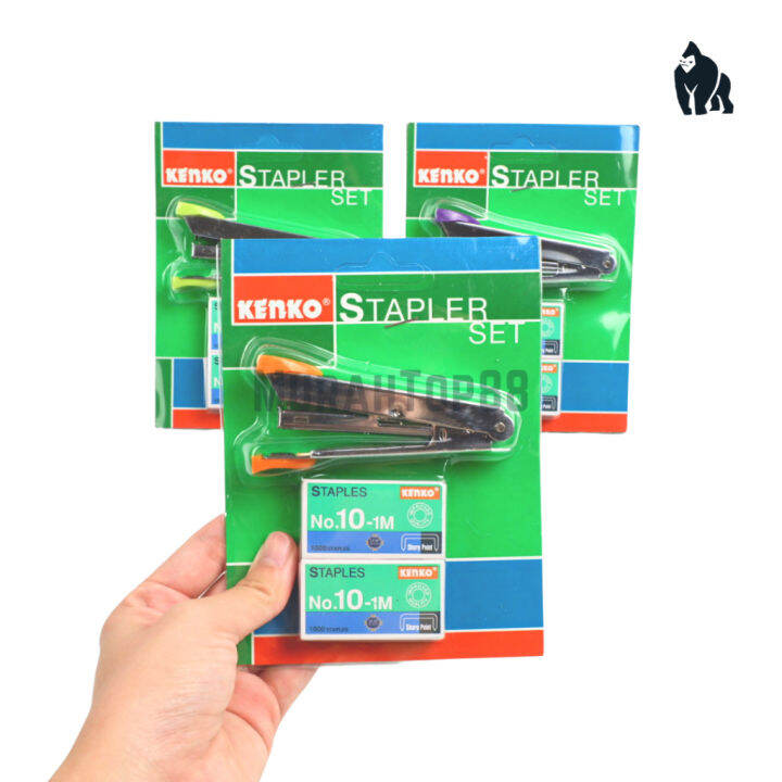 Stapler Set Kenko HD-10 Mesin dan Isi / Paket Staples Hekter Jepretan ...