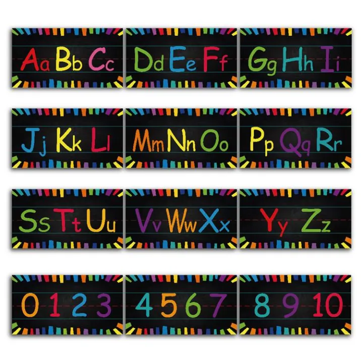 Wall Alphabet Chart Preschool Alphabet Number Classroom Wall Poster ...