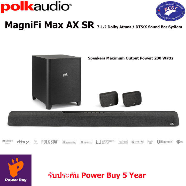 Polk Audio MAGNIFI MAX AX SR - FLAGSHIP 7.1.2 DOLBY ATMOS / DTS:X SOUND ...