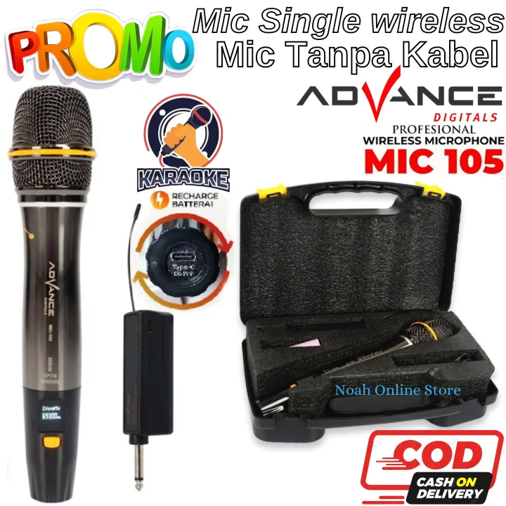 Mic Wireless Advance 105 Microphone 105 Mic Tanpa Kabel - Microphone ...