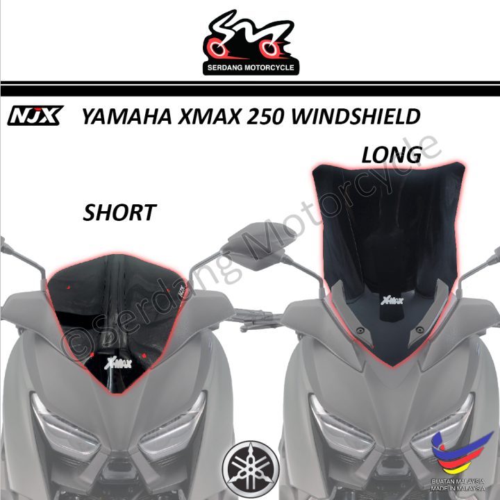 NJX Yamaha XMAX 250 Windshield Long Short Cowling Visor Windscreen Xmax ...