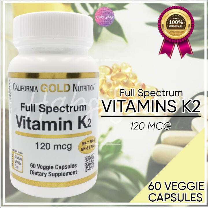 California Gold Nutrition Vitamin K2 MK4 MK6 MK7 MK9 120 mcg 60 Veggie Capsules | Lazada PH