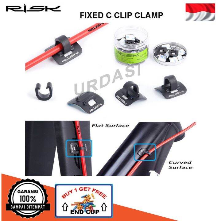 Fixed Clamp C U klem Cable Kabel Rem Brake Shifter Komponen Aksesoris ...