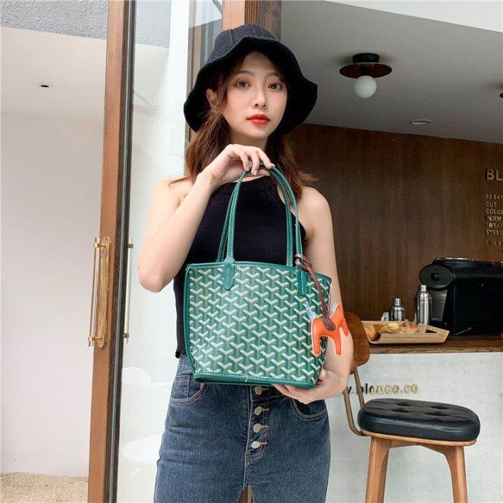 Goyard กระเป๋ากระเป๋าโพนี่ทงแดมุนสำหรับผู้หญิง,กระเป๋าตะกร้าผักแบบพกพากระเป๋าช้อปปิ้งกระเป๋า ...