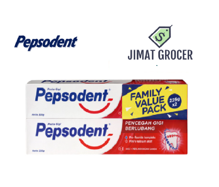 Pepsodent Toohpaste / Ubat Gigi 225g x 2 Twin Value Pack | Lazada