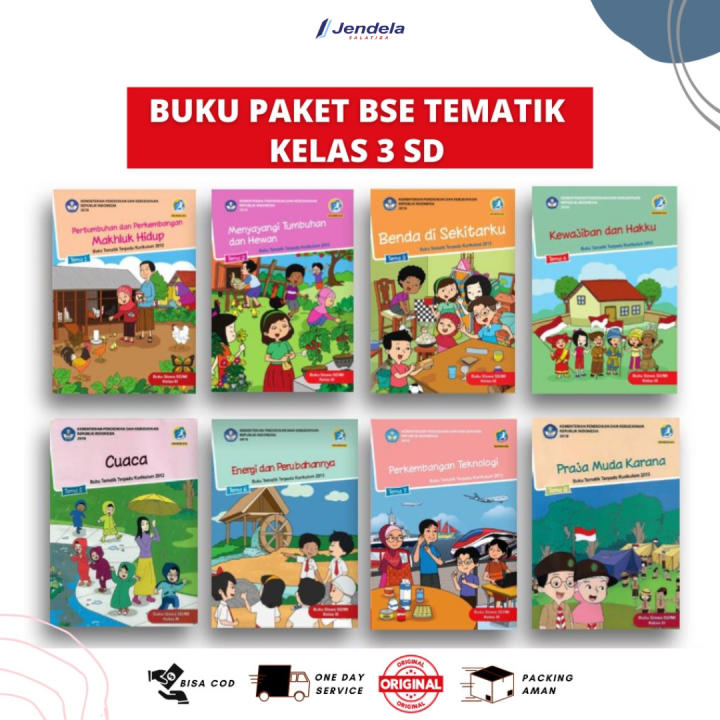 Buku Tema Kelas 3 SD K13 Tema 1-8 Buku Paket Tematik Bse Edisi Revisi ...