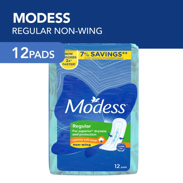 Modess Cottony Soft Sulit Pack Regular Non wing 12 pads | Lazada PH
