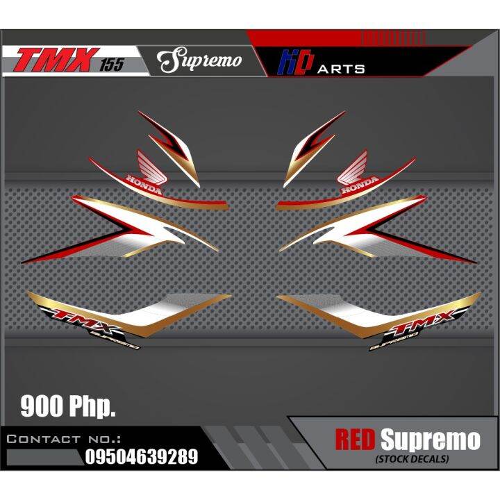 HAA- H0nda TMX SUPREMO 150 Decals Design "Stock | Lazada PH