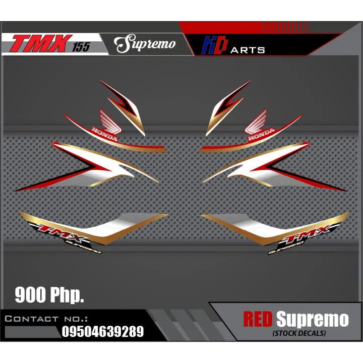 YOO- H0nda TMX SUPREMO 150 Decals Design "Stock | Lazada PH