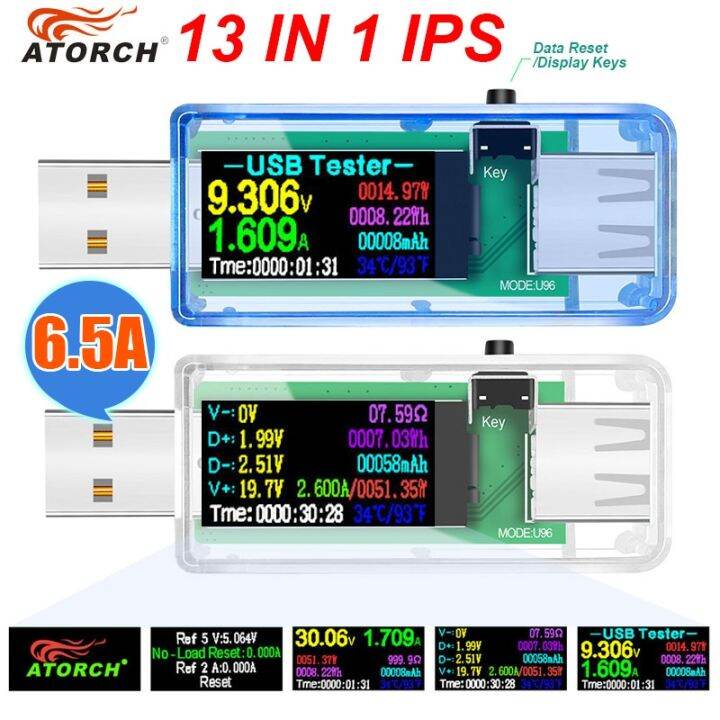U96P 13 in 1 USB Tester Current Voltage Indicator Electric Ammeter ...