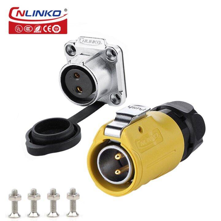 CNlinko Industrial Waterproof IP67 2 Pin Automotive 20A AC DC Power ...