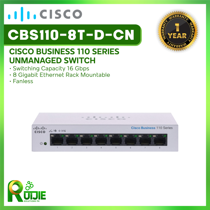 Cisco Business 110 Unmanaged Switches CBS110-8T-D-CN,8 Ports GE, 8 10 ...