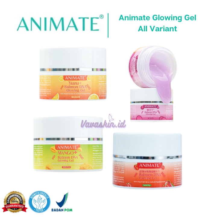 Animate Glowing Gel Moisturizer Salmon DNA + Yuzu Pelembab Wajah ...