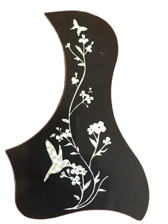 Acoustic Guitar Celluloid Pickguard Black 3D Design | Lazada PH