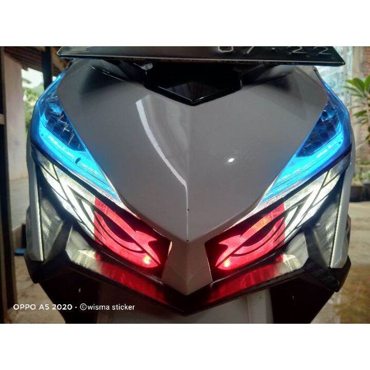 Stiker Lampu+Alis Vario 125/150 Led / Stiker Lampu Mata Elang / Stiker ...