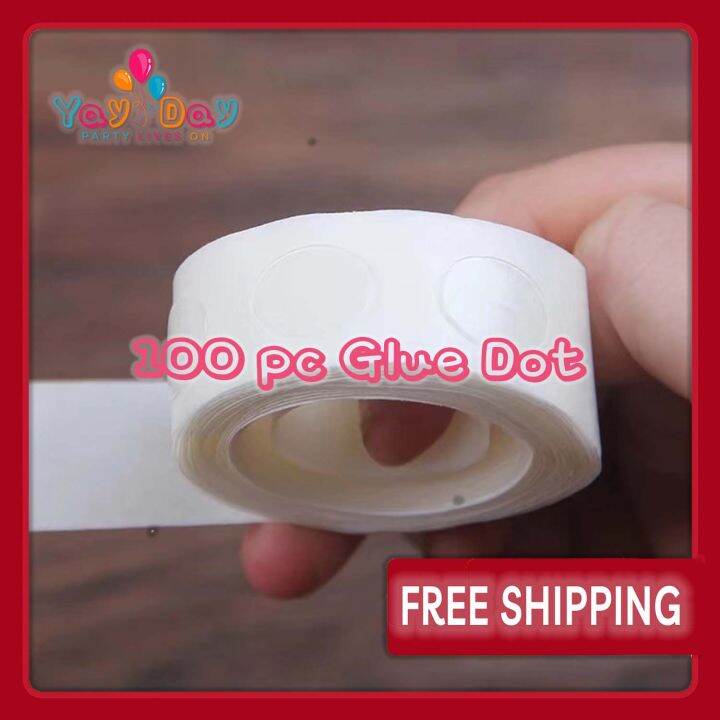 ⭐️ Balloon Tape Strip Balloon Glue Dot Tape (100 dots) Balloon tape for ...