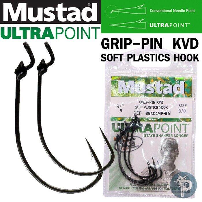 เบ็ด Mustad KVD GRIP-PIN HOOK #38101NP-BN | Lazada.co.th