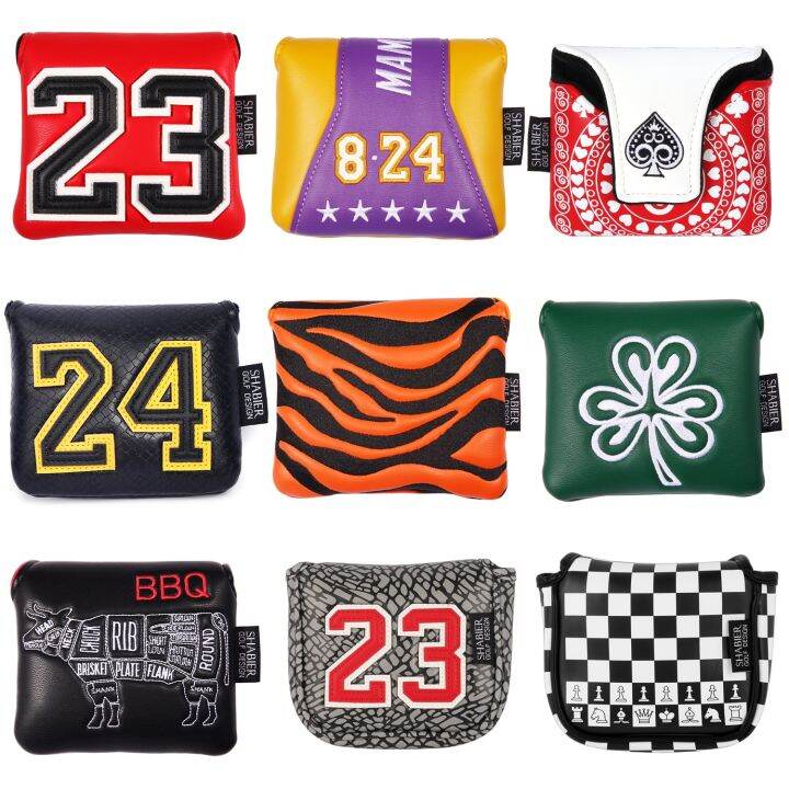 ซองหุ้มหัวไม้กอล์ฟฝาครอบซองครอบหัวพัดเตอร์กอล์ฟสี่เหลี่ยมสำหรับ ...