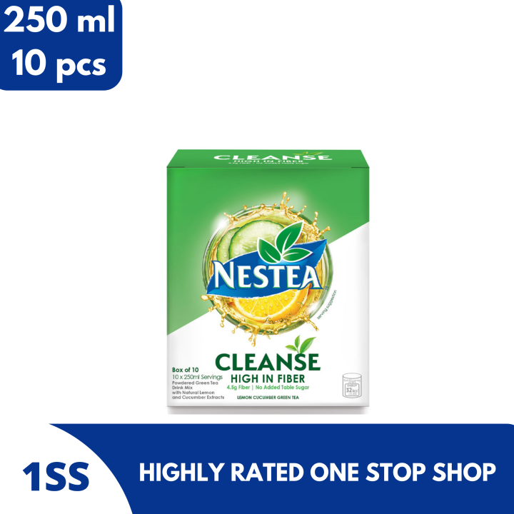 Nestea Cleanse High In Fiber Lemon Cucumber Green Tea, 250ml x 10 ...