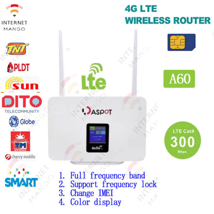 New A60, 4G WIFI modem, 300M router, dual antenna 4G LTE wireless ...