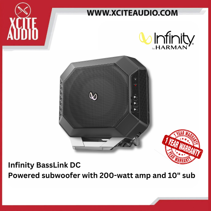 Infinity Basslink DC Powered Subwoofer with 200-watt Amplifier and 10 ...