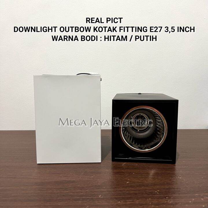 DOWNLIGHT OUTBOW KOTAK FITTING E27 3,5 INCH / KAP LAMPU OUTBOW TEMPEL ...