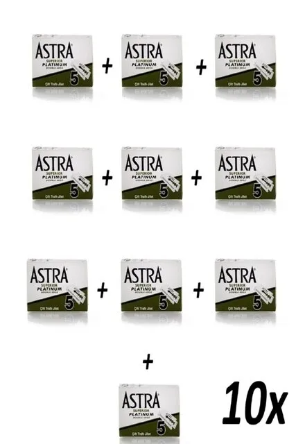 Astra 100 Pcs Razor Blade Double Edge Superior Platinum Double Edge For ...