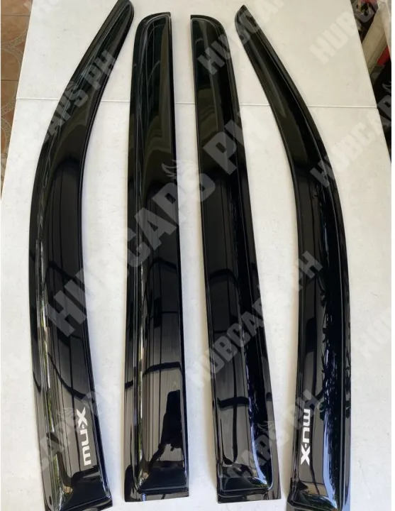 Isuzu MUX Thicker Non Fading Black Visor Window visor rainvisor rain ...