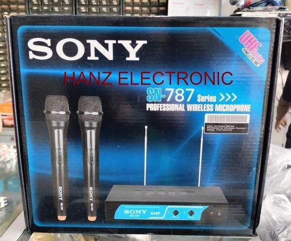 PROFESIONAL UHF WIRELESS MICROPHONE sony sn-787/MIC WIRELESS 2 MIC ...