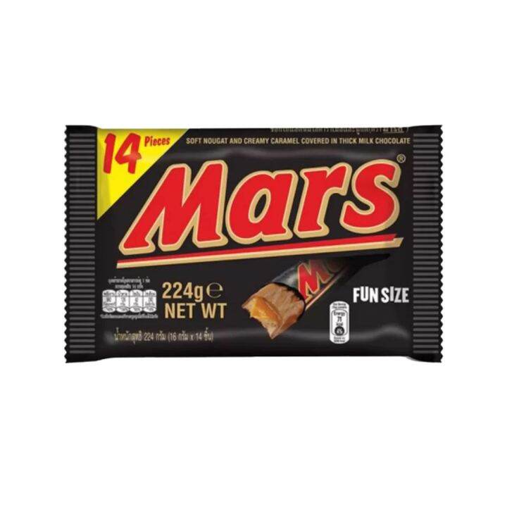 Mars Fun Size Chocolate Bar 224g - ช็อกโกแลตนมขนาดพอดีคำแสนอร่อย ...
