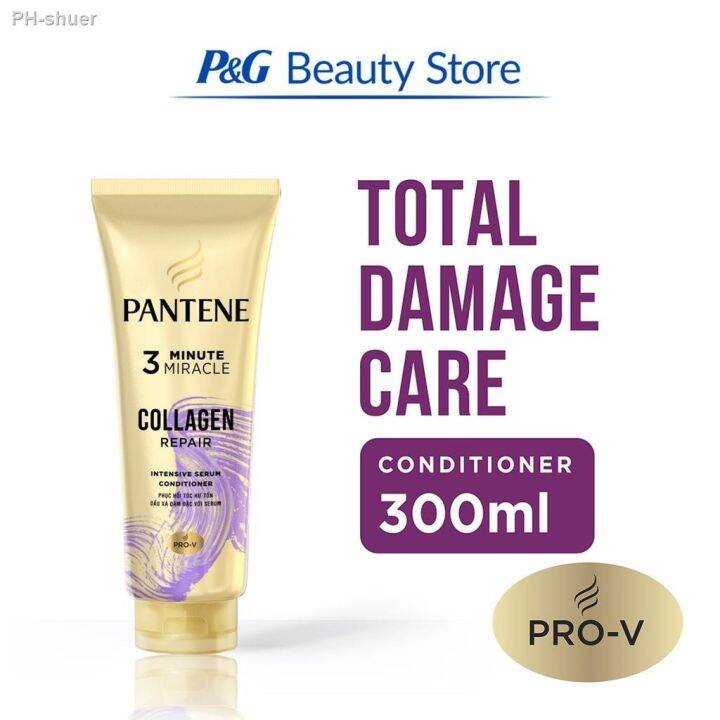 Mere Pantene Collagen Repair Pro-V 3 Minute Miracle Conditioner [Total Damage Care] 300mL ...