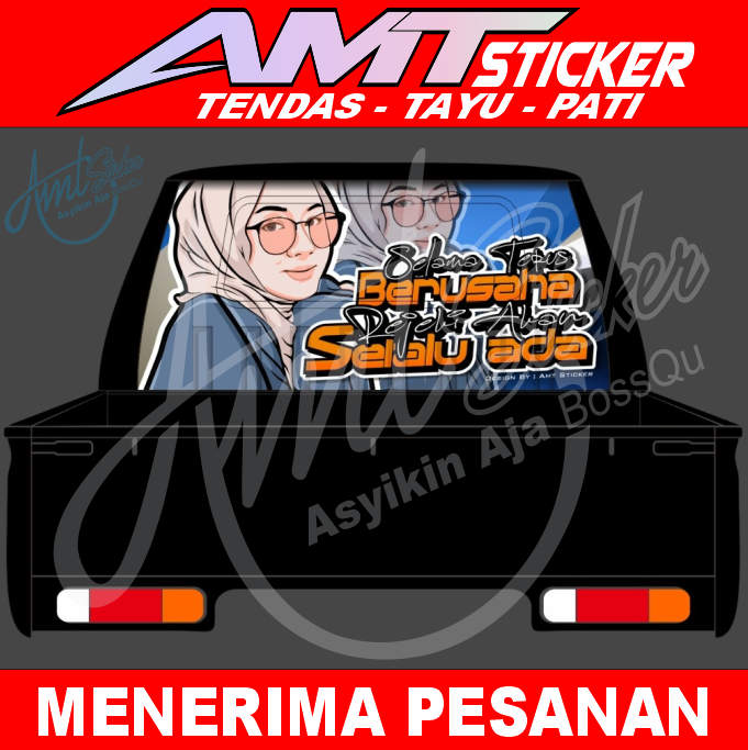 [TERBARU] STICKER DECAL KABIN BELAKANG PICK UP L300 BISA CUSTOM GAMBAR ...